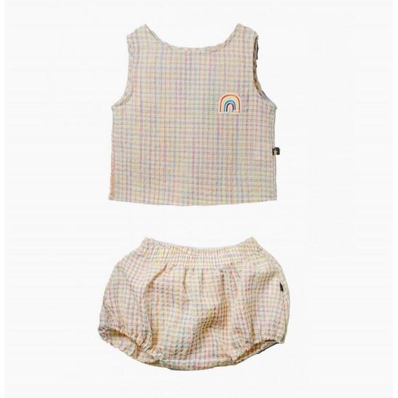 Petite Hailey | Other | New Petite Hailey Kids Gingham Coco Set In Rainbow | Poshmark